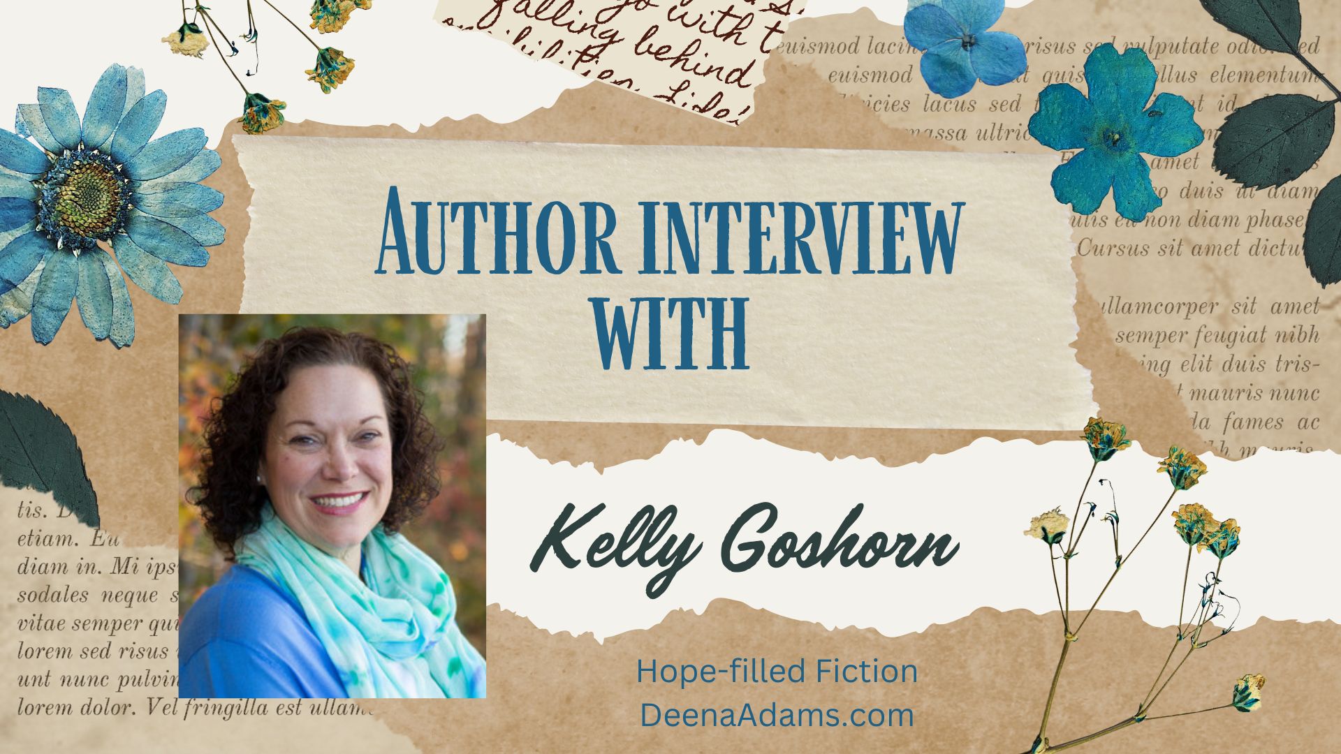 Interview with Kelly Goshorn & a Giveaway - Deena Adams, Author